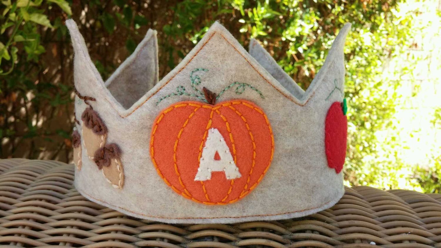 Personalized Fall/nature Themed Felt Birthday Crown | Etsy