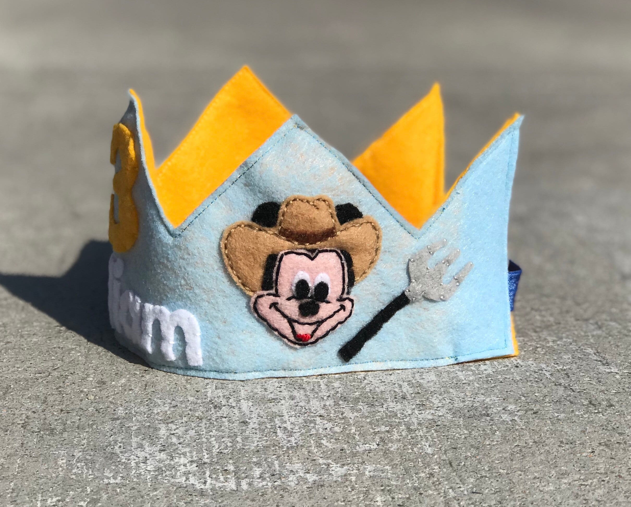 Farmer Mickey Themed Felt Birthday Crown Mickey Mouse | Etsy