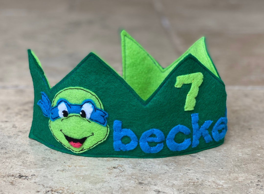 TMNT Teenage Mutant Ninja Turtles Themed Felt Birthday Crown - Smash ...
