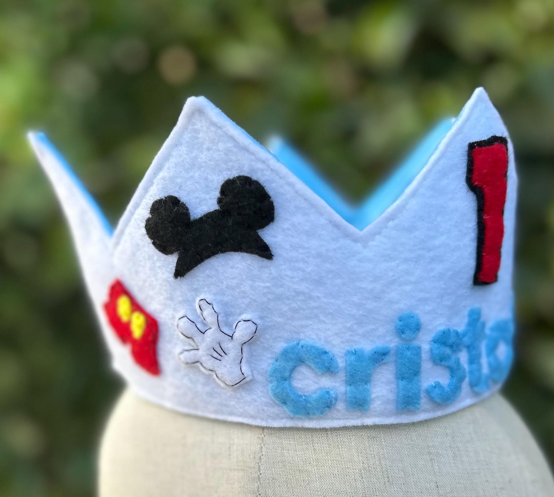 Mickey Mouse Themed Felt Birthday Crown Disney Birthday Crown Mickey ...