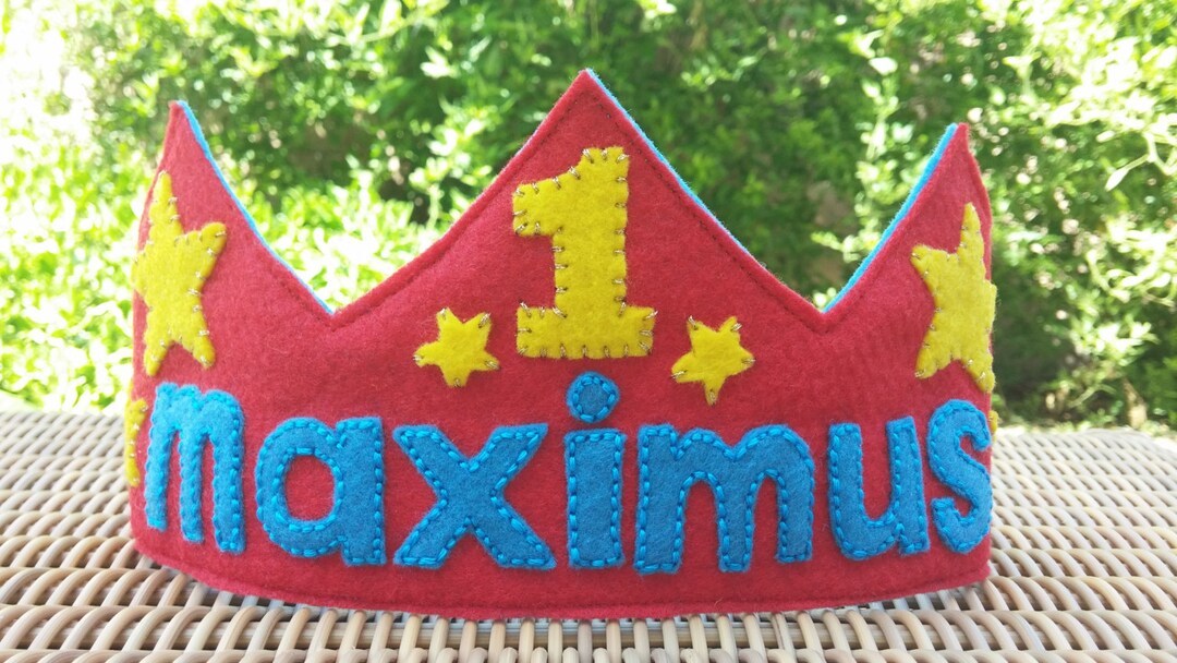 Personalized Felt Birthday Crown, Personalized Birthday Gift, Children ...
