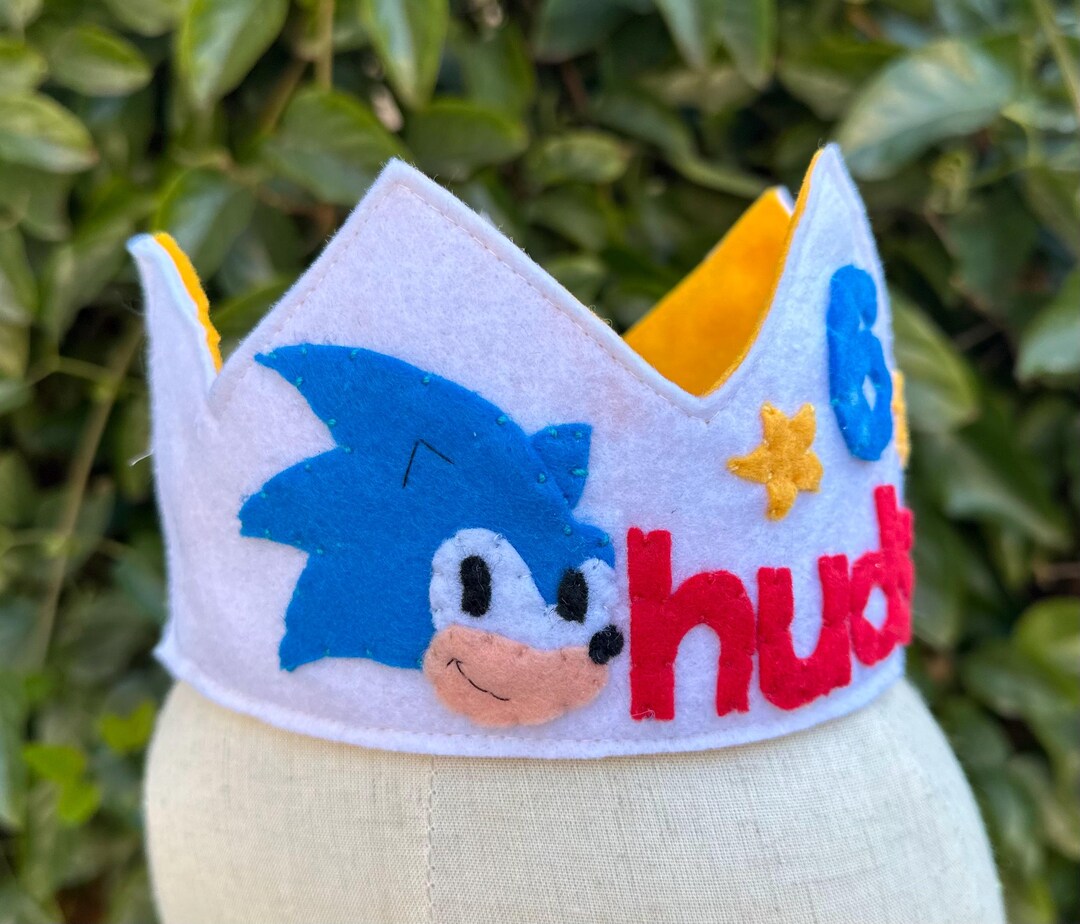 Sonic the Hedgehog -felt Birthday Crown Sonic Birthday Crown Sonic and ...