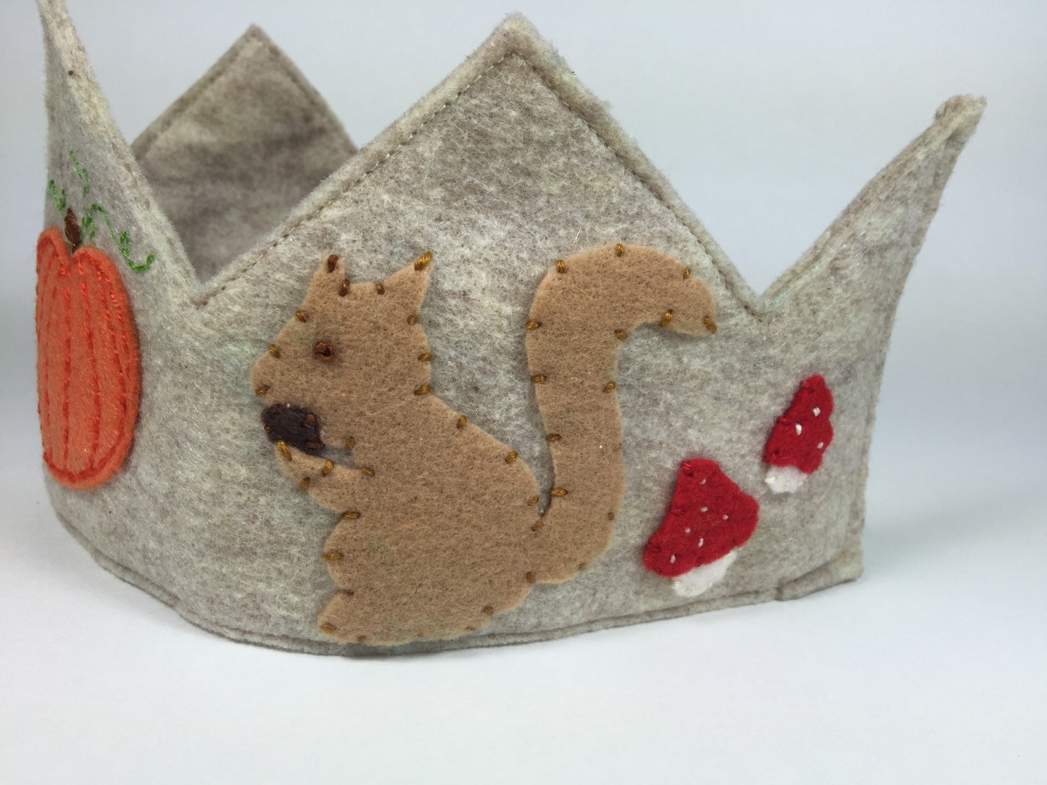 Personalized Fall/nature Themed Felt Birthday Crown | Etsy