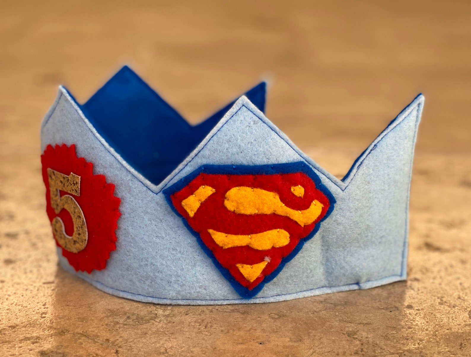 Superhero Theme Felt Birthday Crown Superman Crown - Etsy