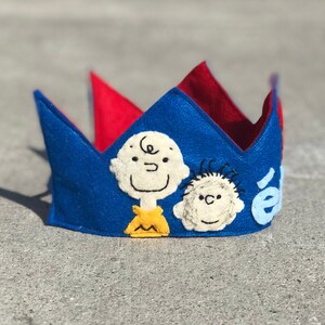 Peanuts Theme Felt Birthday Crown || Charlie Brown || Woodstock ...
