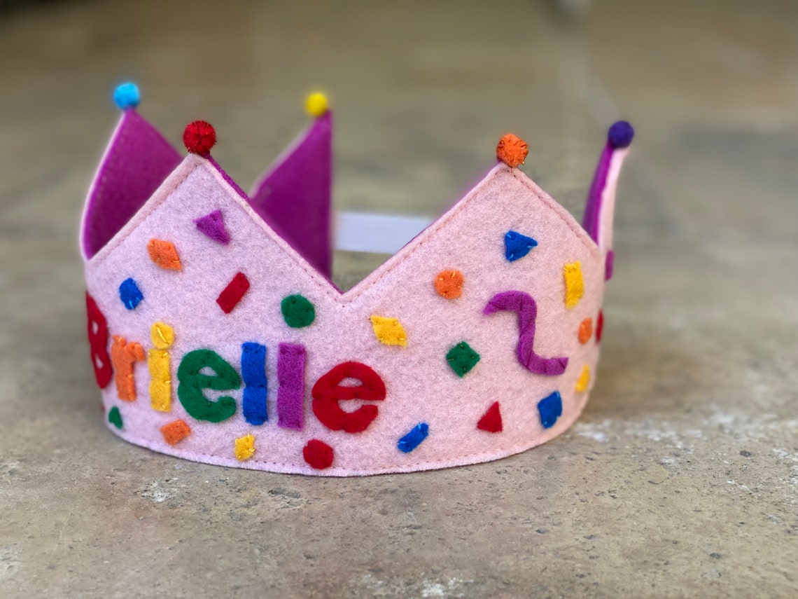 Personalized Felt Birthday Crown - Etsy