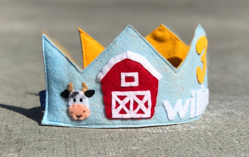Farmer Mickey Themed Felt Birthday Crown Mickey Mouse - Etsy