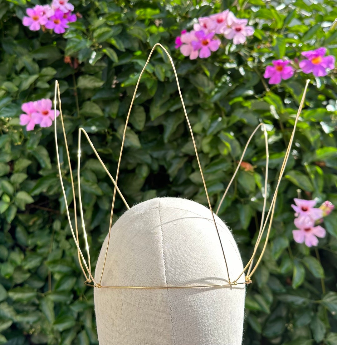 Large Adjustable Gold Wire Crown, Festival Crown, Goddes Halo, Gold ...