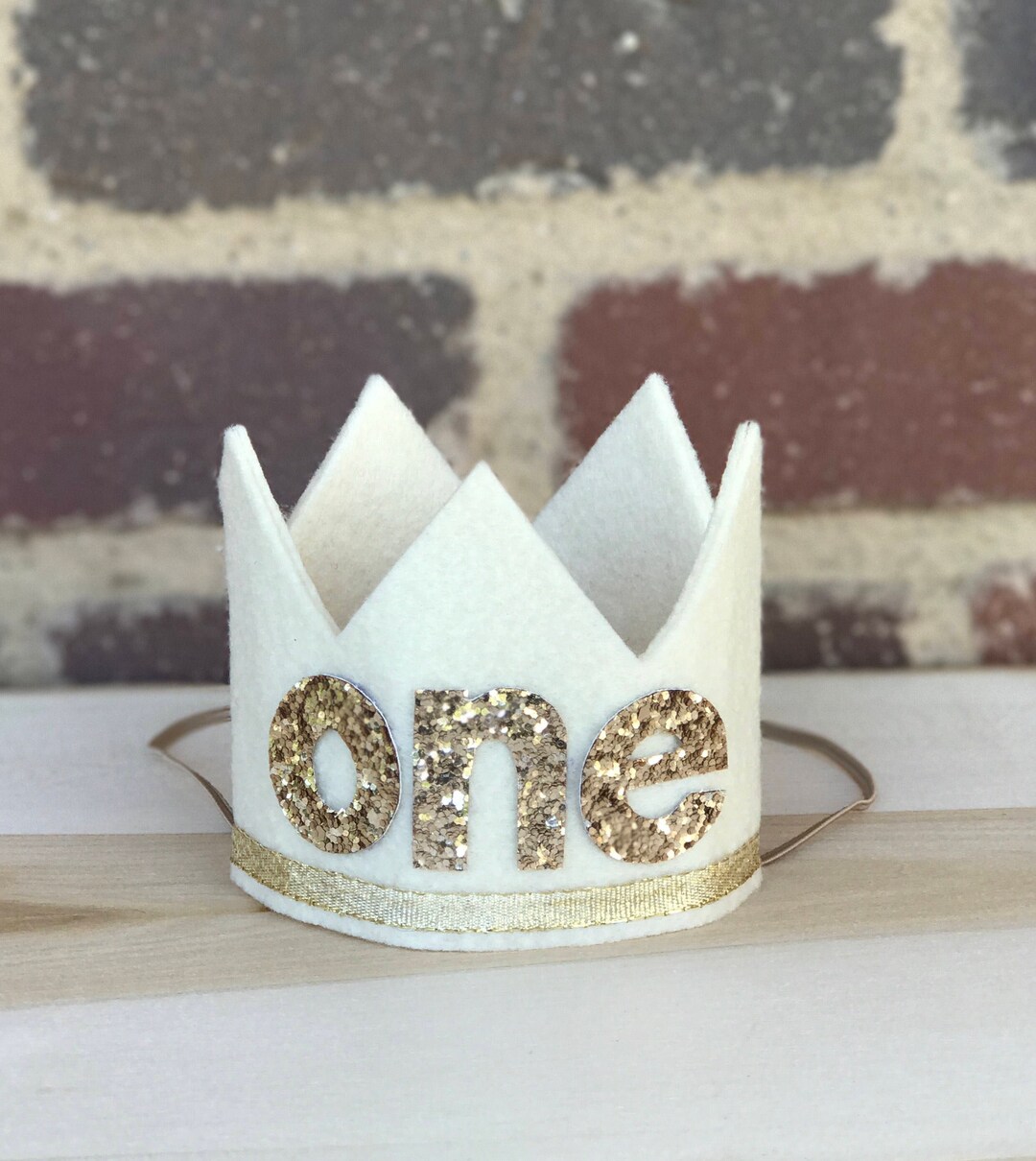 Gold Personalized Birthday Glitter Crown - First Birthday Crown - Smash ...