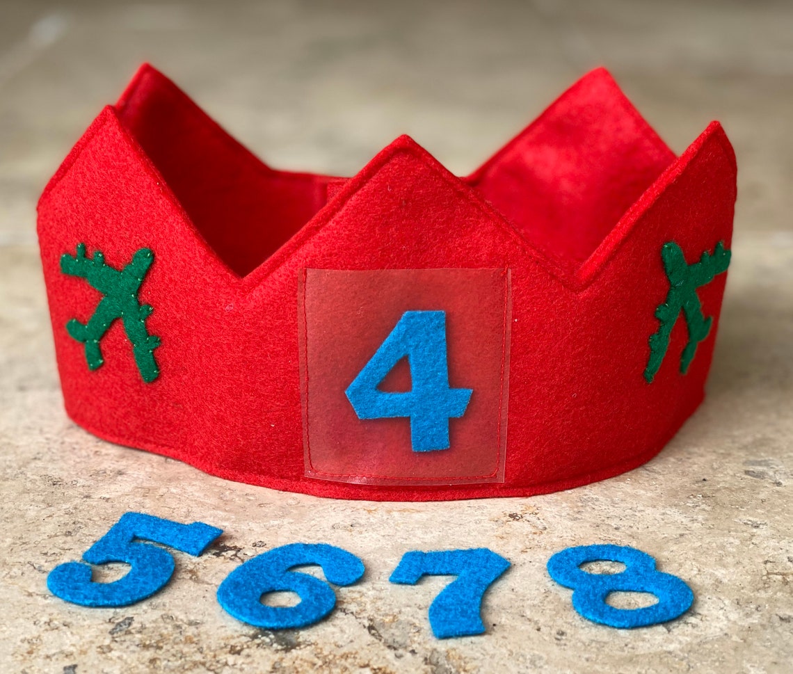 Personalized Felt Birthday Crown Multiple Numbers - Etsy