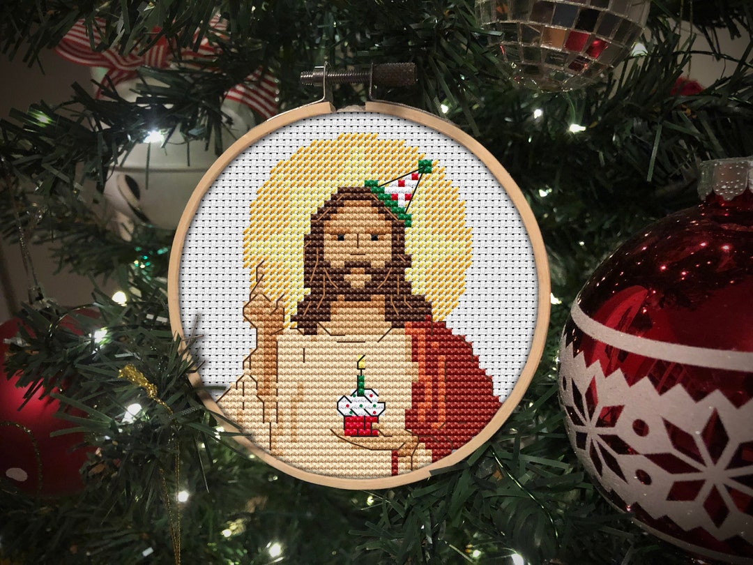 Happy Birthday Jesus CROSS STITCH PATTERN Pdf - an Easy, Funny, Modern ...