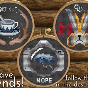Nope CROSS STITCH PATTERN Pdf - Jordan Peele's Horror Classic in a 4 ...