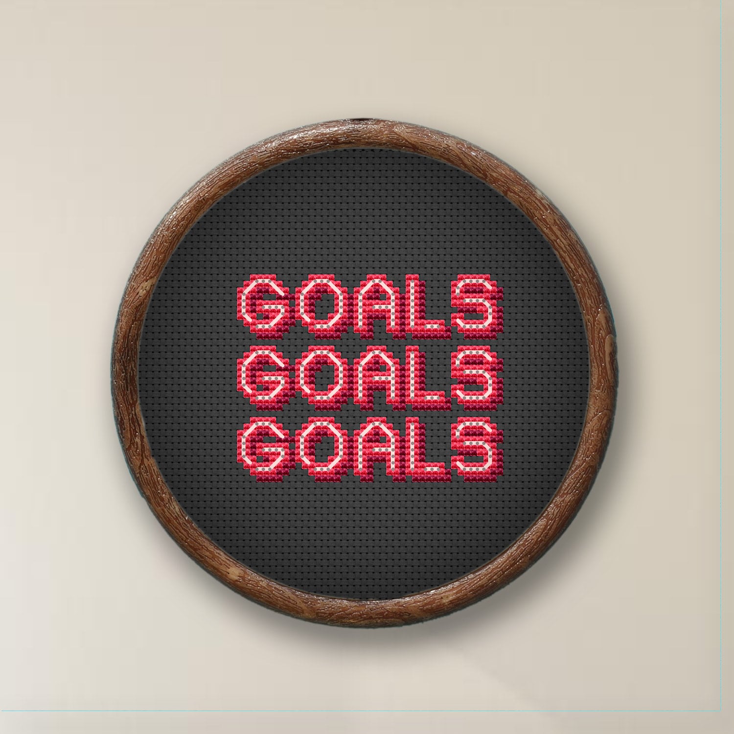 Goals Goals Goals Neon Cross Stitch Pattern PDF Fun | Etsy