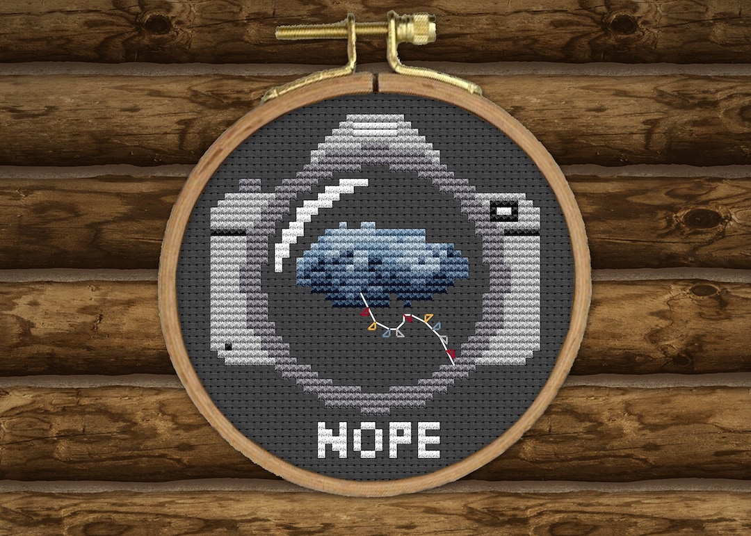 Nope CROSS STITCH PATTERN Pdf - Jordan Peele's Horror Classic in a 4 ...
