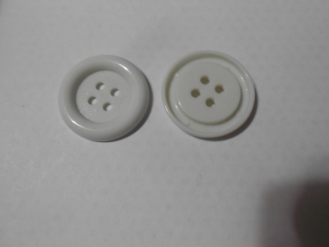 Novelty Button - BIG BUTTON - WHITE #2 1 3/8" - Etsy