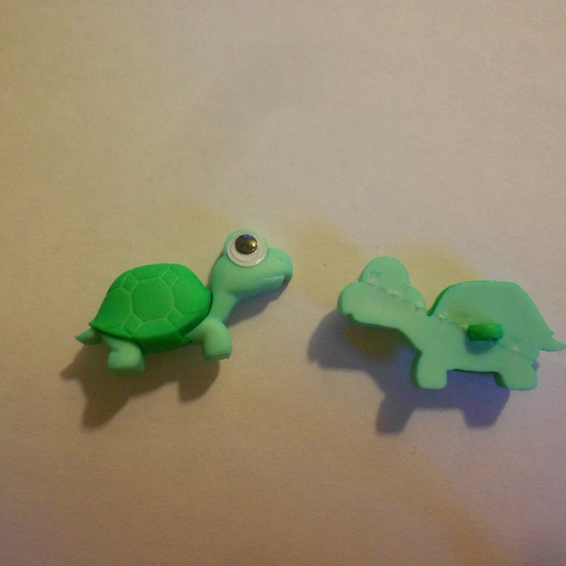 Turtle Button Crafts - Etsy