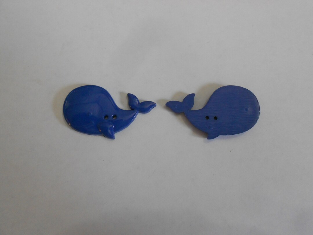 Novelty Button - WHALE - Dark Blue (sew Thru) 1 1/2" - Etsy