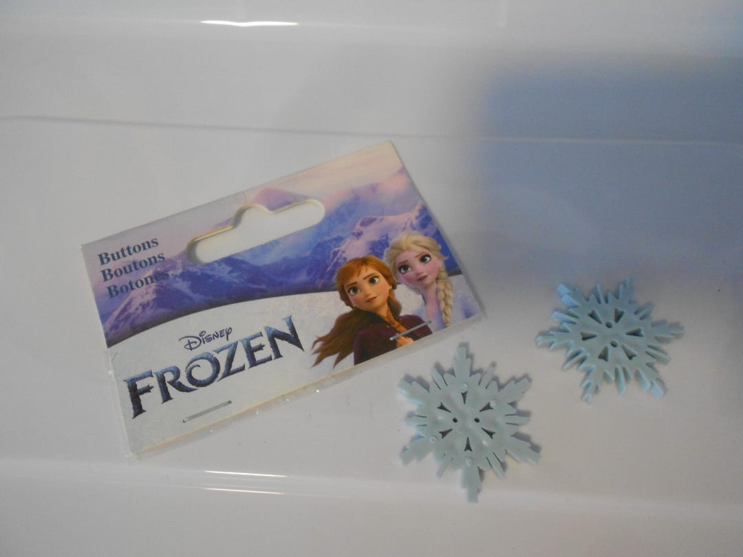 Novelty Button Sew Thru - FROZEN (the Movie) SNOWFLAKES - Mint #1 1" - Etsy