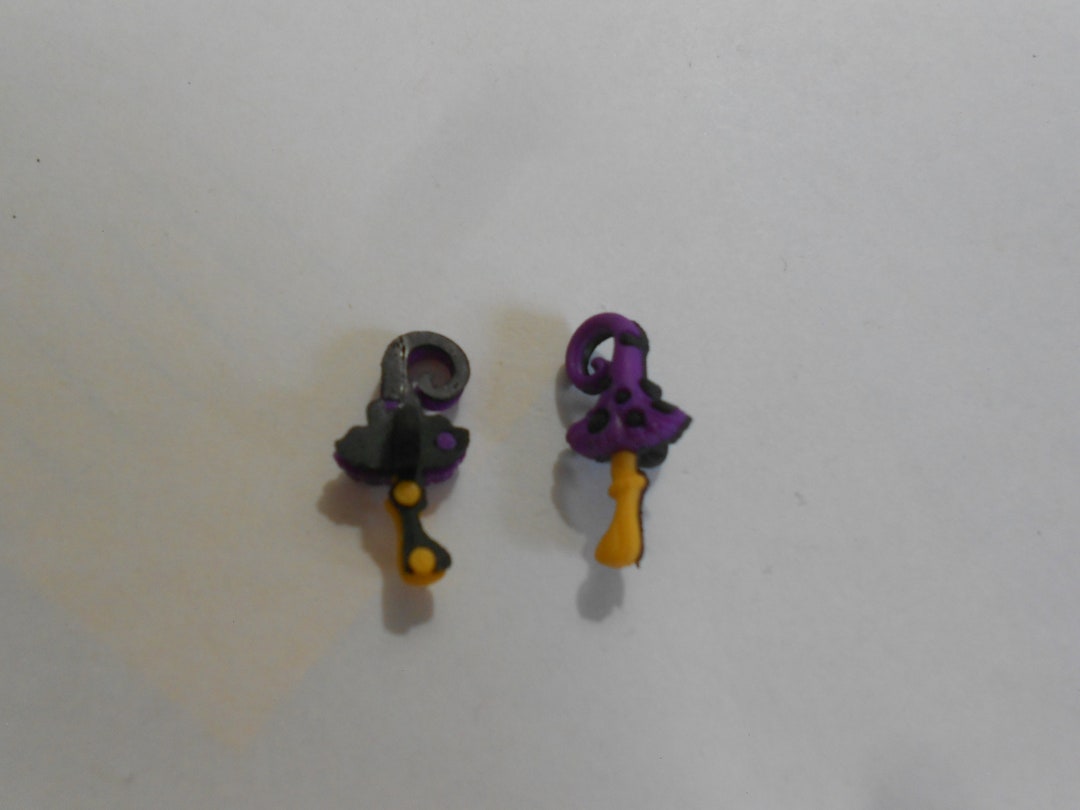 Novelty Button - TOADSTOOLS (purple & Yellow) 7/8" - Etsy