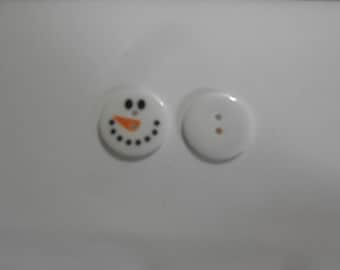 Snowman Face Button - Etsy
