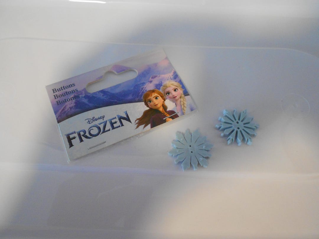 Novelty Button Sew Thru - FROZEN (the Movie) SNOWFLAKES - Mint 7/8" - Etsy