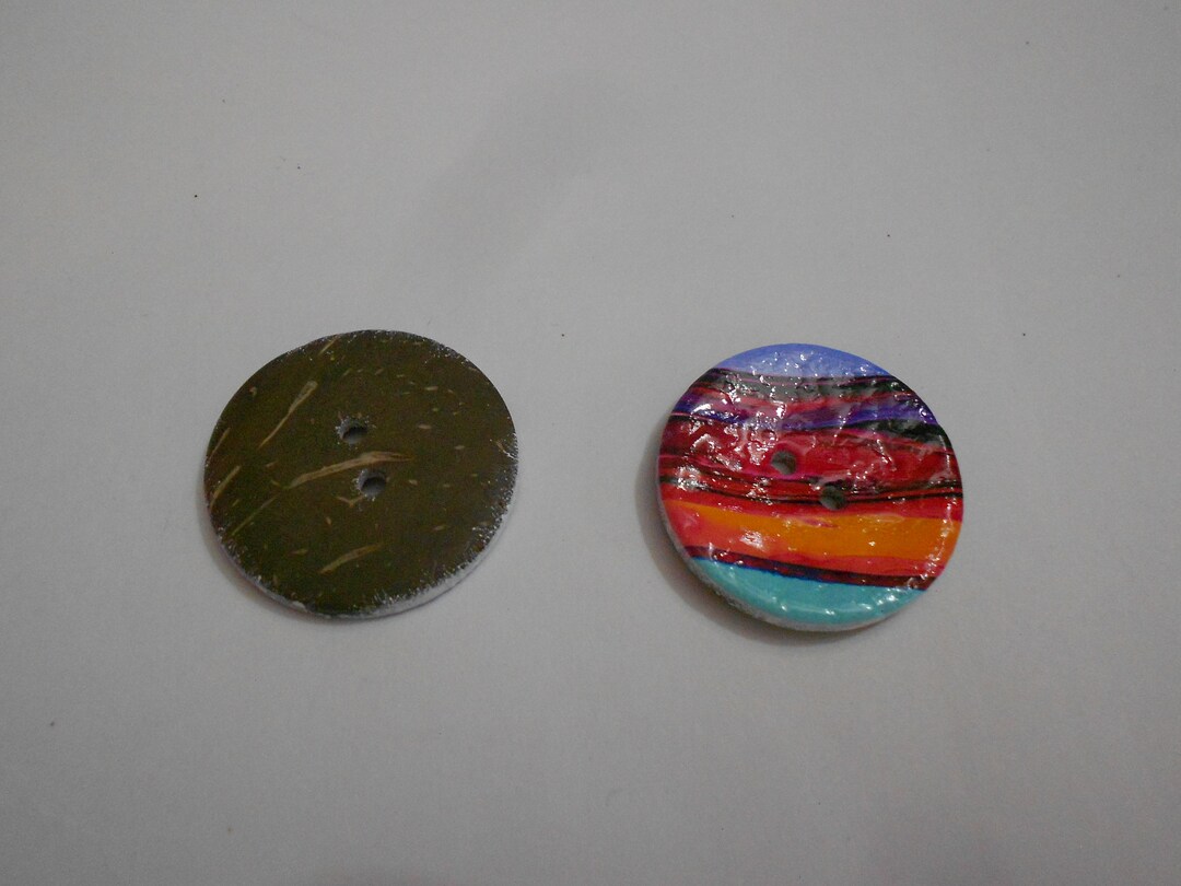 Button - BRIGHT COCONUT BUTTON #1 1 1/8" - Etsy