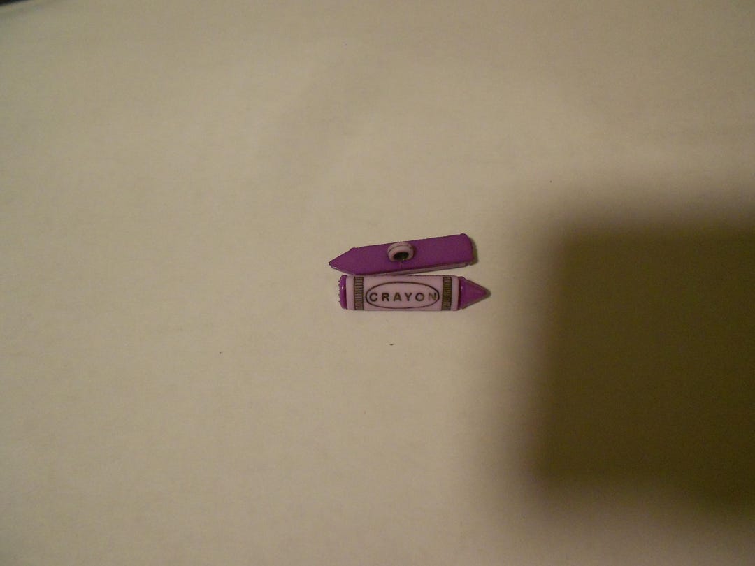 Novelty Button - CRAYON #2 - Purple 1 1/8" - Etsy