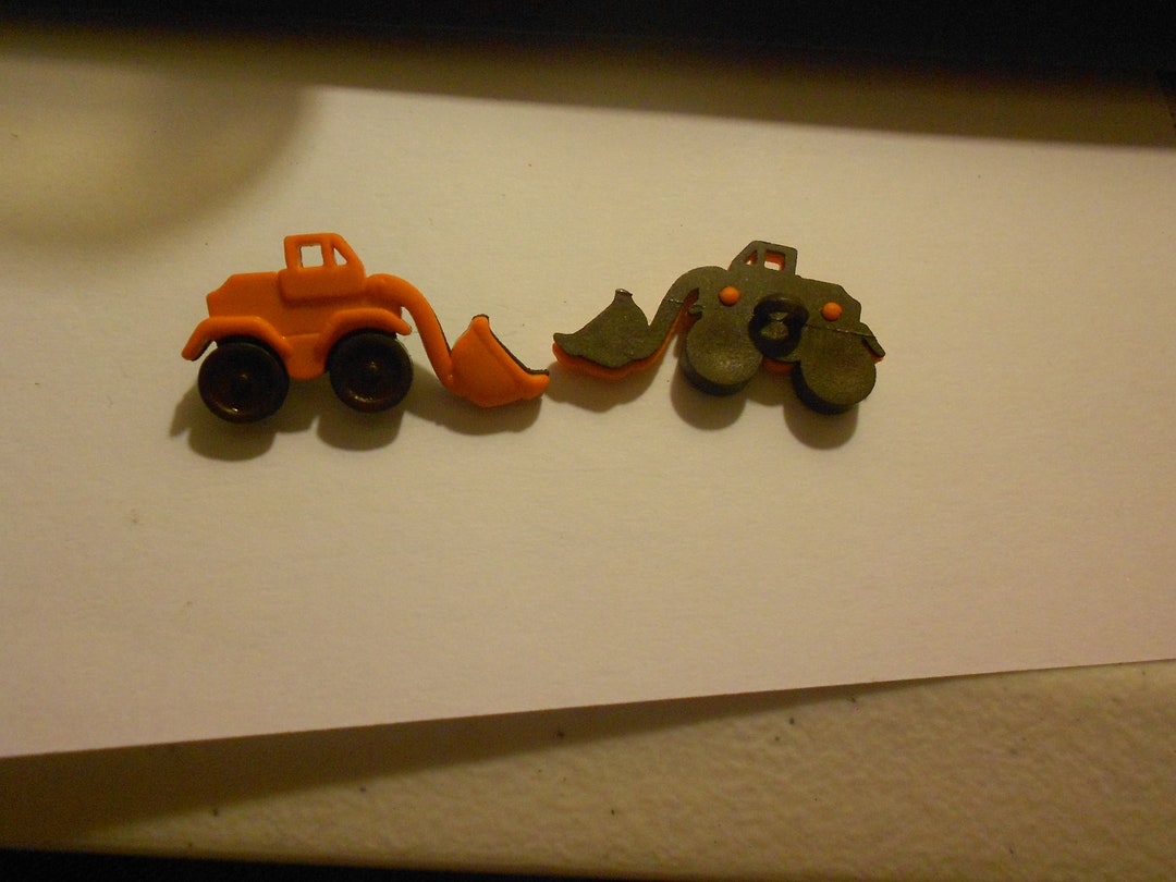Novelty Button - Loader - (brown/orange) 1 3/8" - Etsy