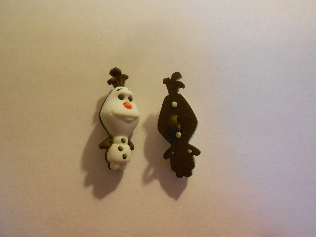 Novelty Button - Frozen - OLAF - Orange Nose 1 1/4" - Etsy