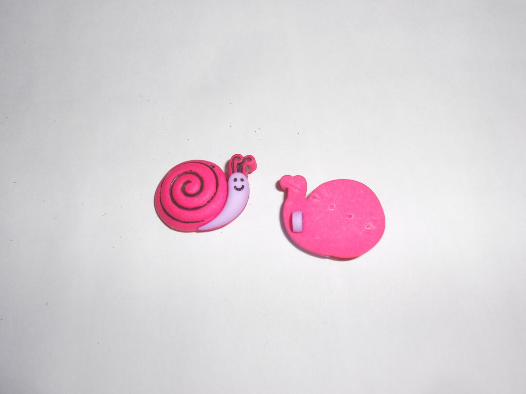 Novelty Button - SNAIL - Red & Purple 1" - Etsy