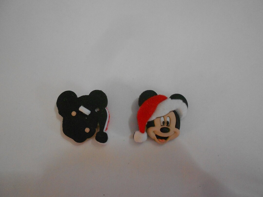 Novelty Button - SANTA MICKEY HEAD 1" - Etsy