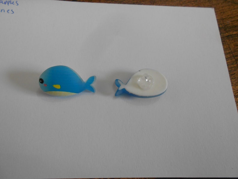 Novelty Button WHALE Blue 1 1/8 - Etsy