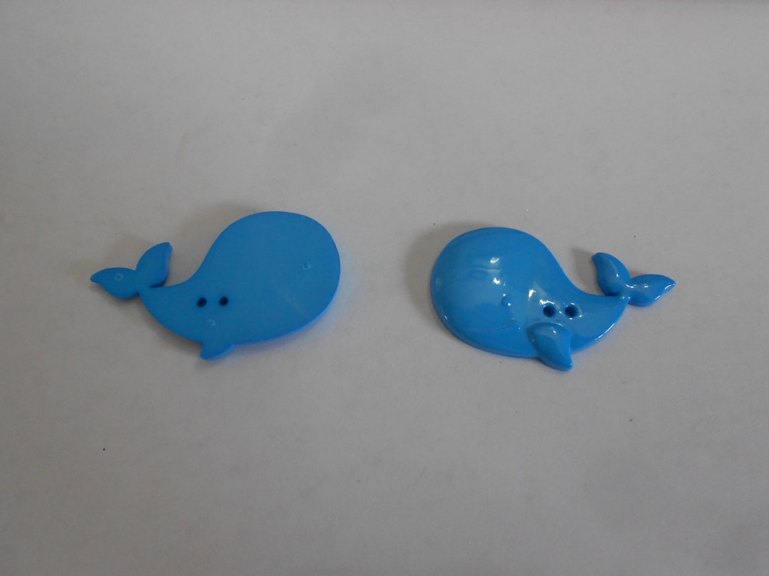 Novelty Button - WHALE - Teal (sew Thru) 1 1/2" - Etsy