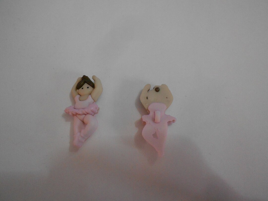 Novelty Button - LITTLE BALLERINA - Brown Hair 1 1/4" - Etsy