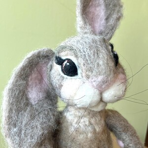 Lifesize Needle Felted Bunny Rabbit in Natural Tawny Light Brown Gray ...