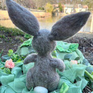 Lifesize Needle Felted Bunny Rabbit in Natural Tawny Light Brown Gray ...