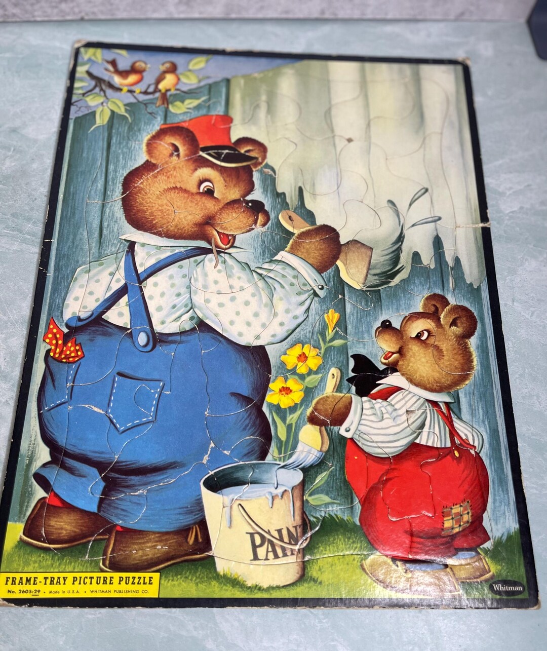 Vintage 1960s Whitman Frame Tray Picture Puzzle Bears - Etsy