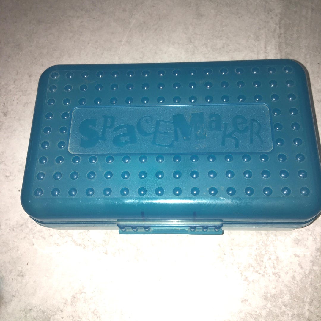 Vintage Spacemaker School Box Pencil Arts Crafts 1990s Light Blue 8" X ...