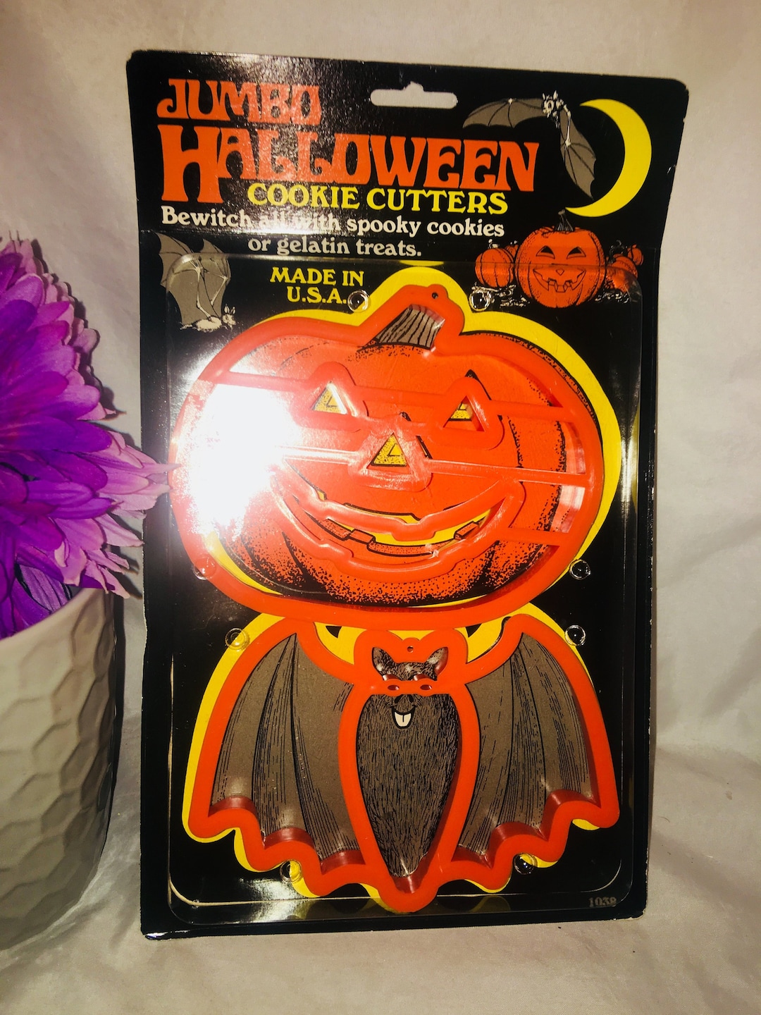Vintage Ensar Jumbo Halloween Cookie Cutters Plastic Cookies Gelatin ...