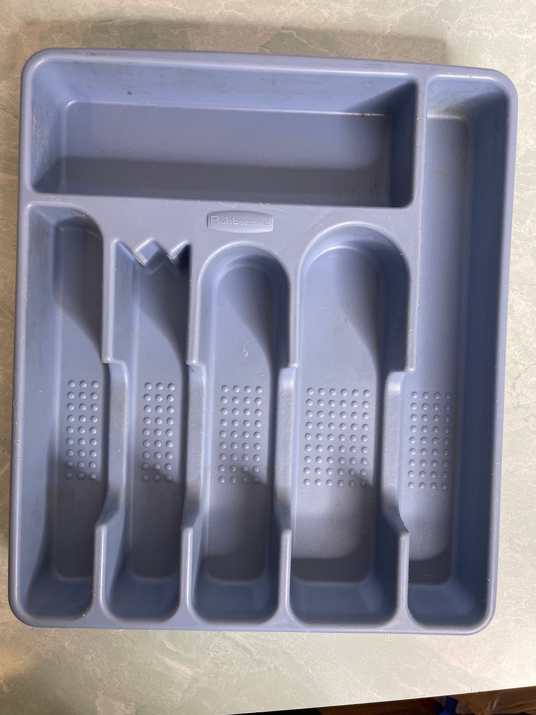 Vintage Rubbermaid Blue Drawer Silverware Flatware Tray Utensil Holder ...