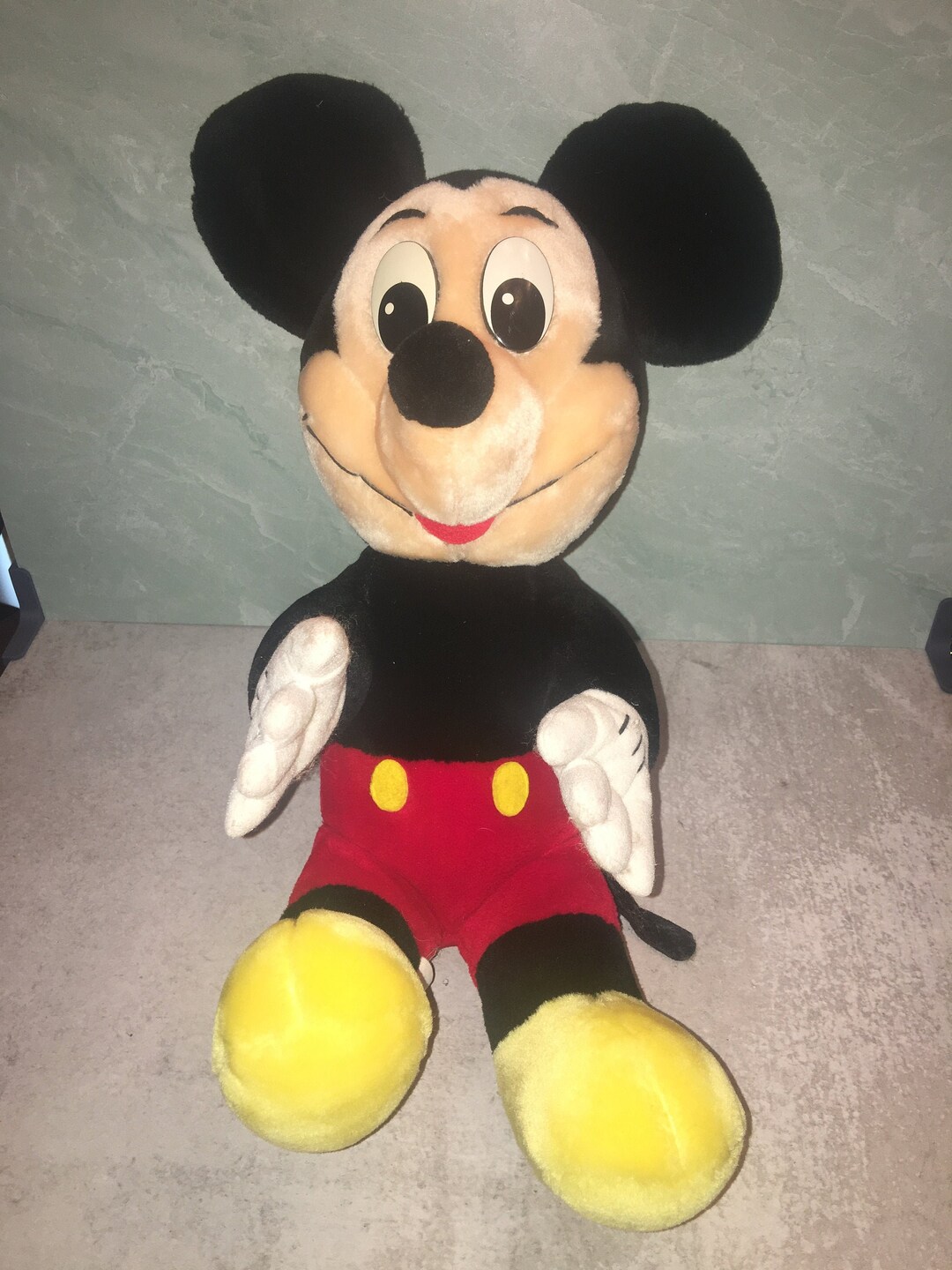 Vintage Mickey Mouse Plush 18 Classic Walt Disney World Disneyland ...