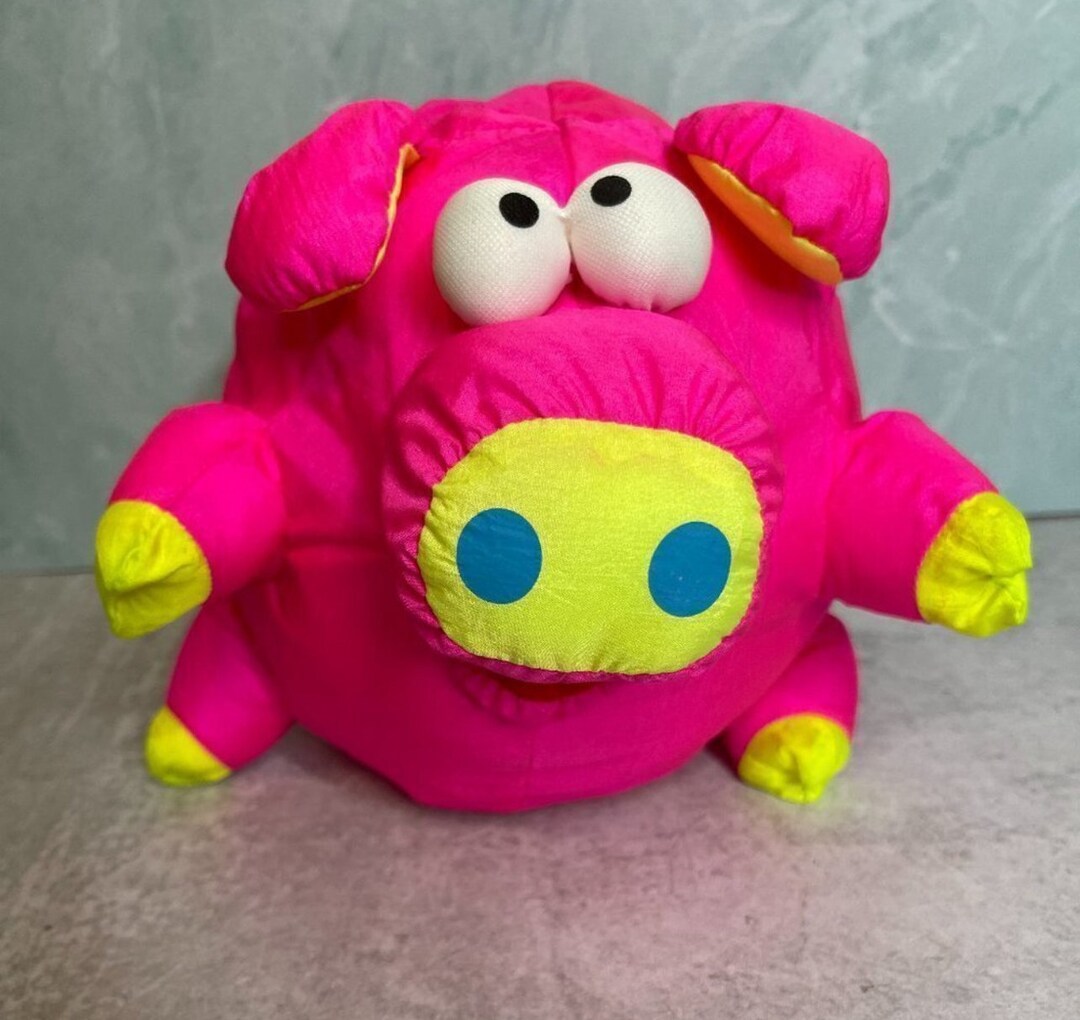 Very Rare Vintage Awesome Toss 'ems Pink Pig SOUND Working OINKS ...