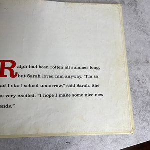 Vintage 1998 Back to School for Rotten Ralph Book Hardcover - Etsy