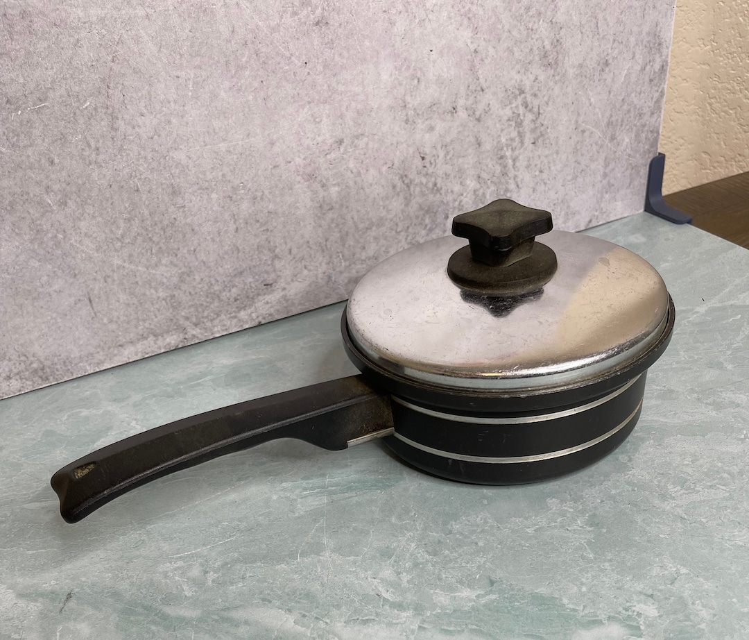 Vintage Miracle Maid Cookware 7 Sauce Fry Pan With Cover Striped West ...