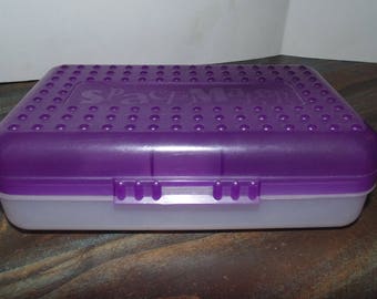 Purple pencil box | Etsy