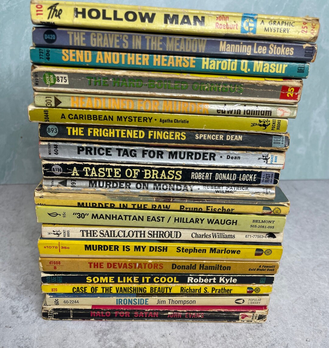 Vintage Set 19 Sexy Pulp Murder Mystery Suspense Paperback - Etsy