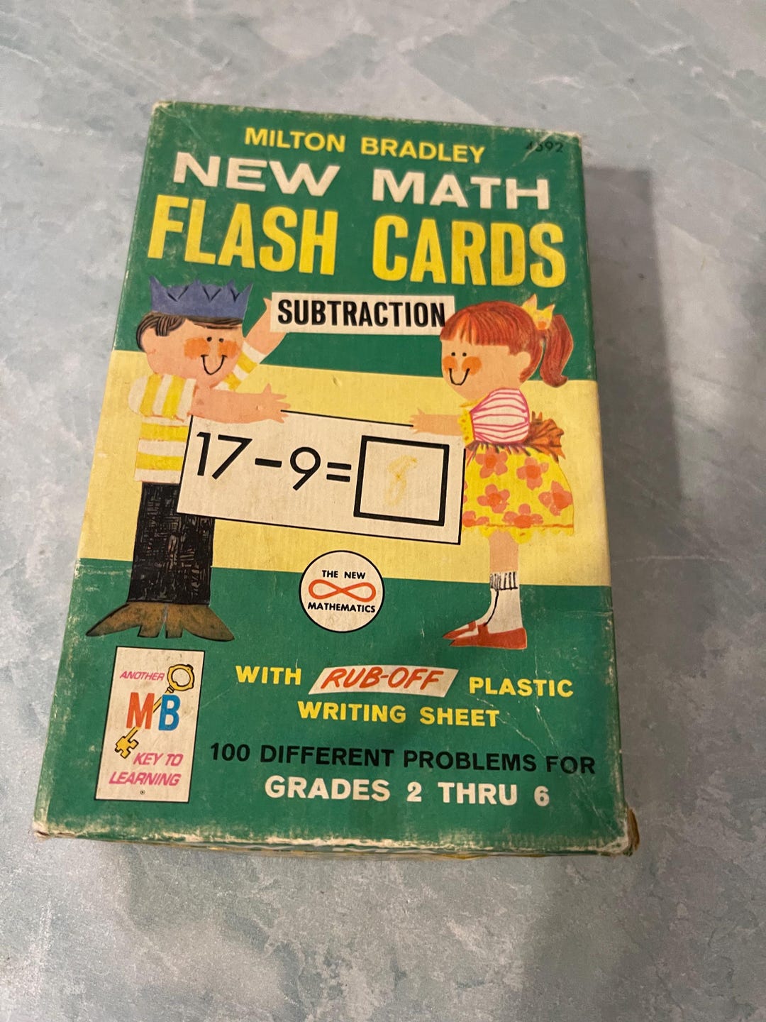 Vintage 1965 Milton Bradley New Math Flash Cards Home School Grades 2-6 ...