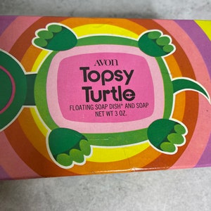 New Old Stock Vintage Avon TOPSY TURTLE Floating Soap Dish and Soap Bar ...