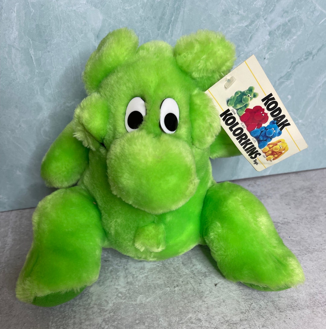 Vintage 1989 Kodak Kolorkins Zoom Plush Stuffed Animal Green - Etsy