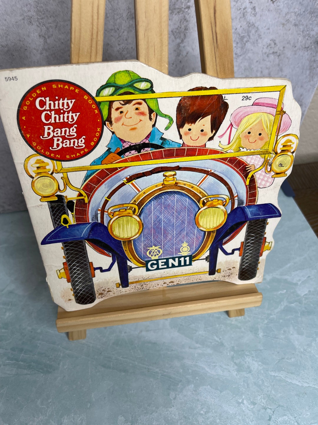 Vintage 1968 1st Print Chitty Chitty Bang Bang Shape Book Golden Press ...